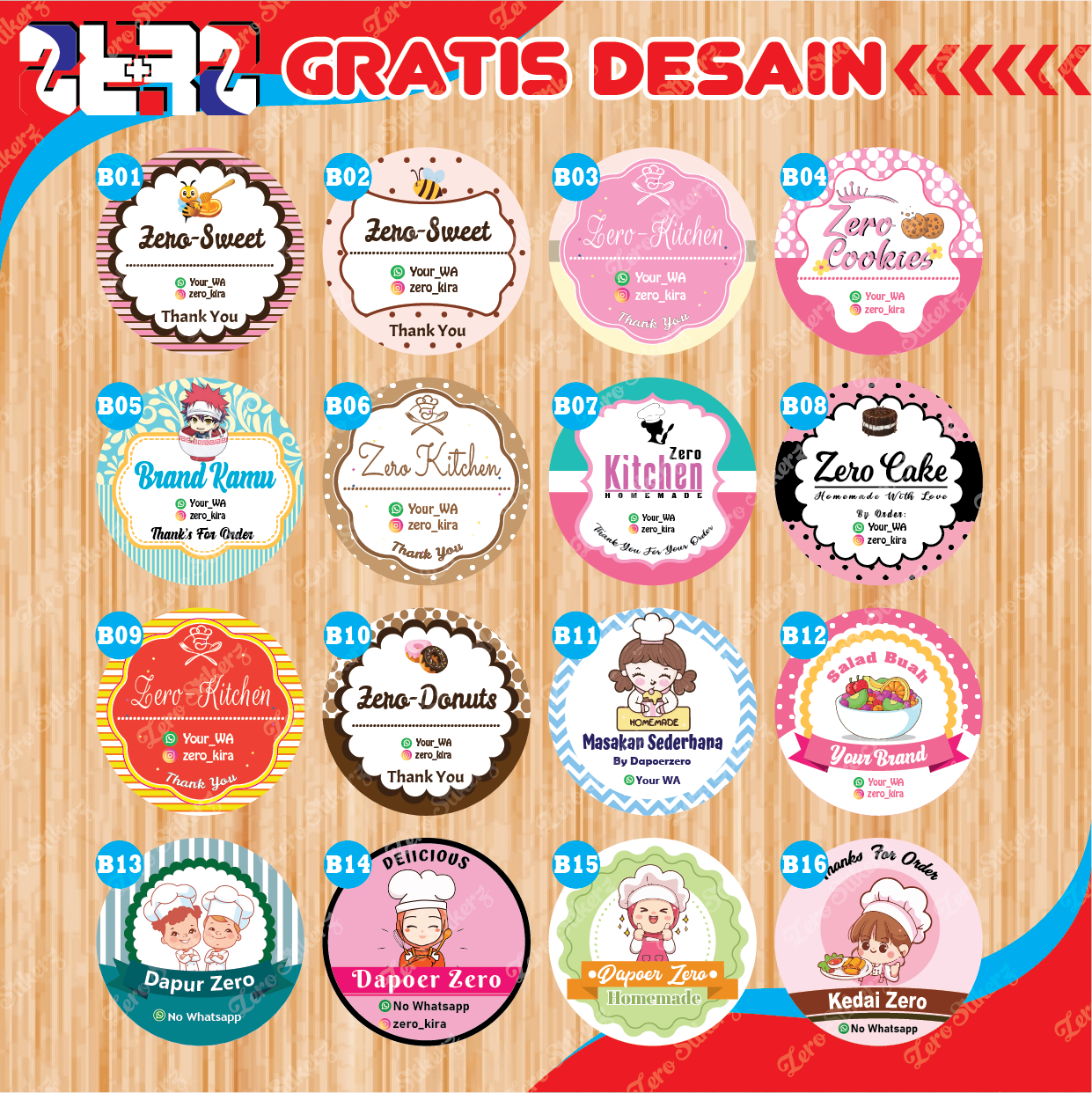 Stiker Kemasan Produk / Stiker Makanan / Stiker Label Makanan ...