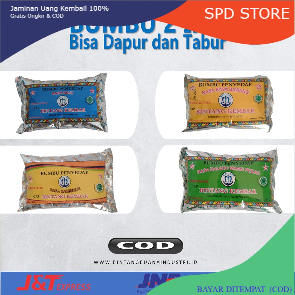 Bumbu Atom Bintang Kembar 250 Gram Ukuran Besar Atoom Tabur Bubuk Ayam ...