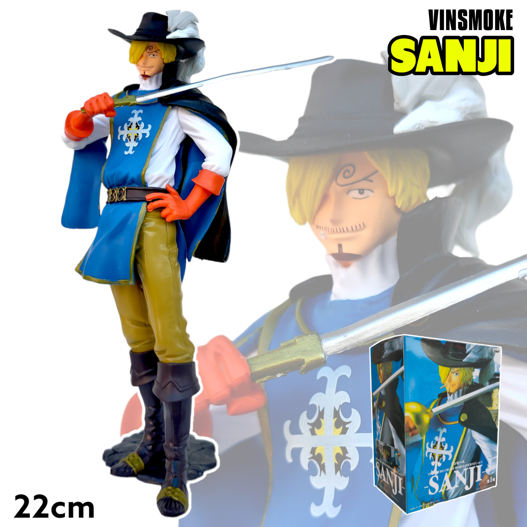 Action Figure ONE PIECE TREASURE CRUISE WORLD JOURNEY : VINSMOKE SANJI ...