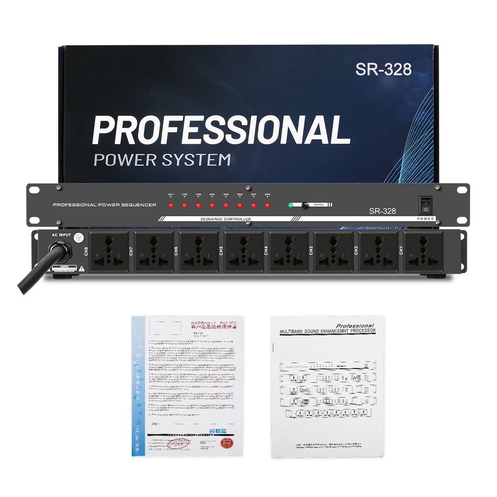 Pengurus kuasa SR-328/SR-328V 8-channel 40 amp power controller Audio system power timing is ...
