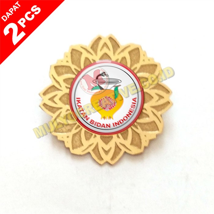 Pin IBI Model Bunga Lencana Logo Ikatan Bidan Indonesia Pin Logo IBI ...