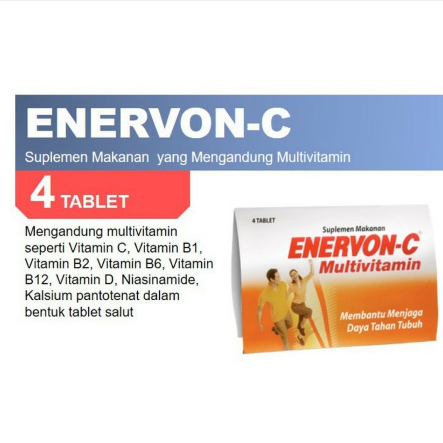 Enervon C Strip isi 4 Tablet / Vitamin C / Multivitamin | Lazada Indonesia