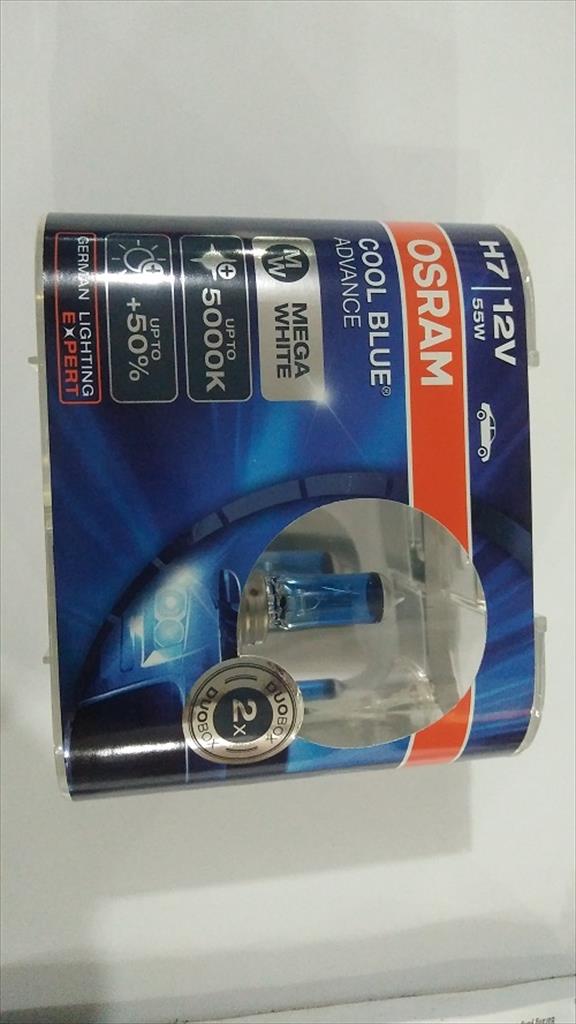 Bohlam Lampu H7 12V 55W CBA 5000K Cool Blue Advance Osram PX26D ...