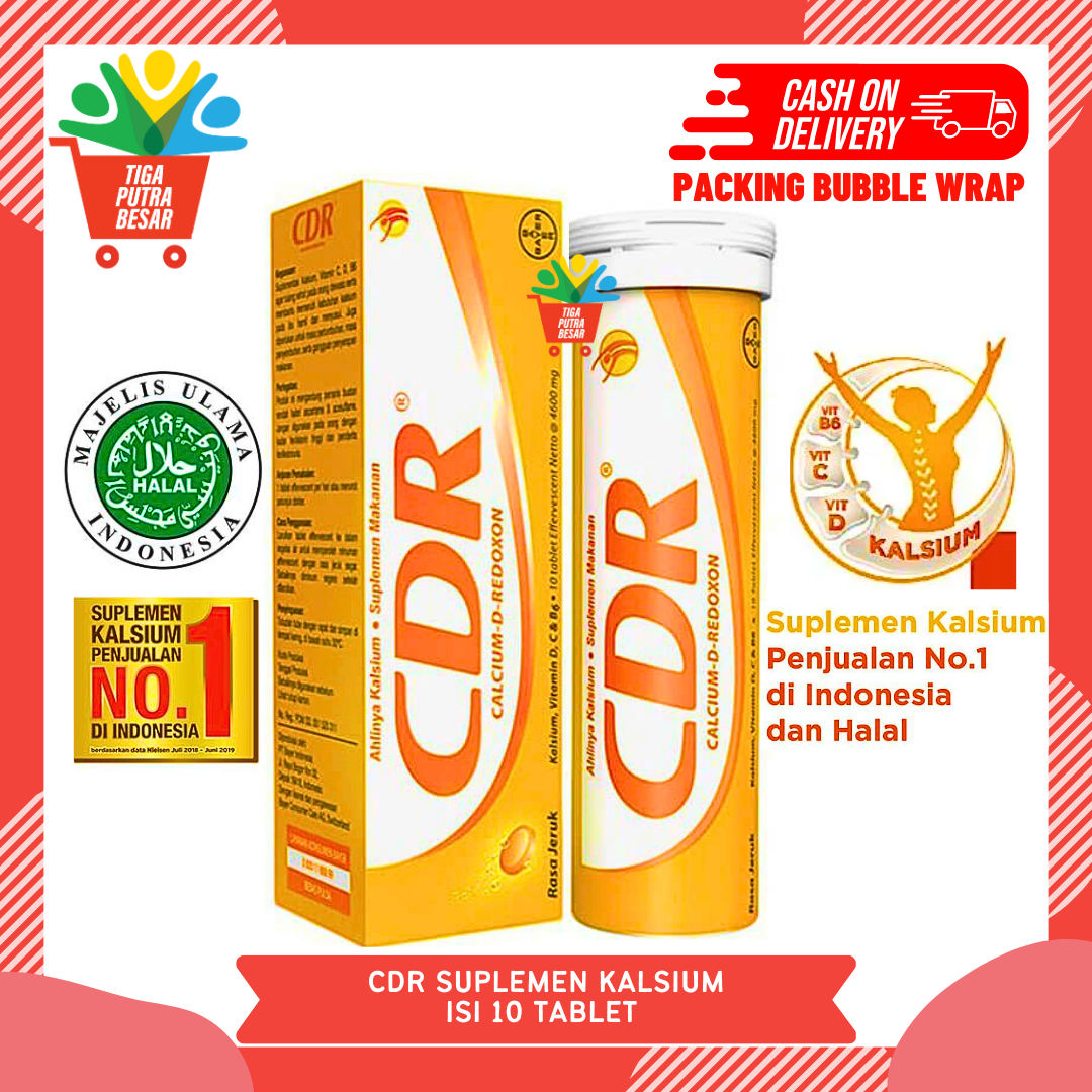 CDR MULTIVITAMIN KALSIUM ISI 10 TABLET / VITAMIN C 1000MG | Lazada ...