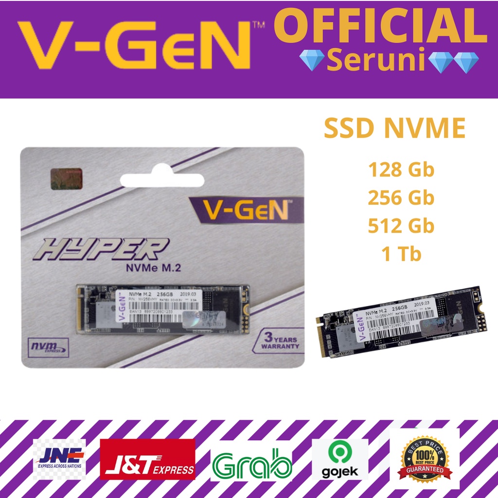 (SERUNI) SSD V-GEN HYPER M.2 NVme 128GB/256GB/512GB/1TB ORIGINAL | Lazada Indonesia
