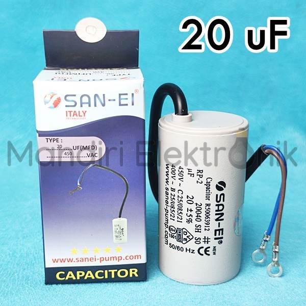 Kapasitor 20 Mikro San-Ei - Kapasitor Bulat Kabel 20 Uf 450V 20Uf | Lazada Indonesia