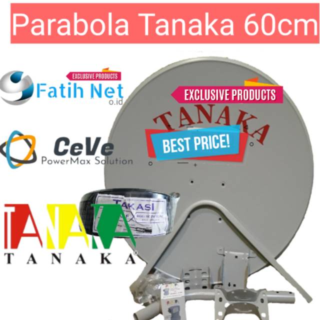 Antena Parabola Mini 60Cm X 65Cm Komplit Pakai Lnb Dan Kabel Minus ...