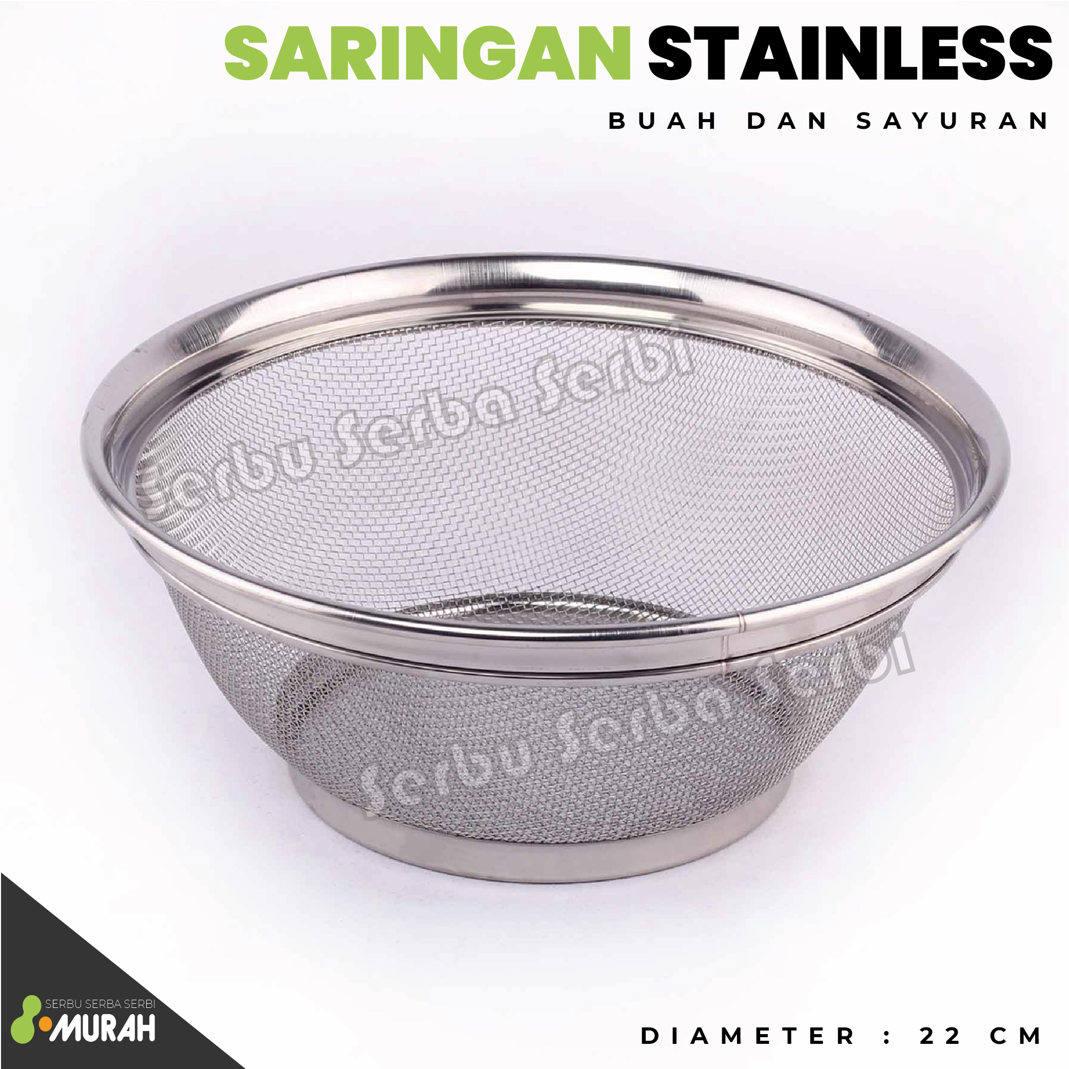 SERBU MURAH - Saringan strainer cuci buah dan sayur stainless steel 22 ...