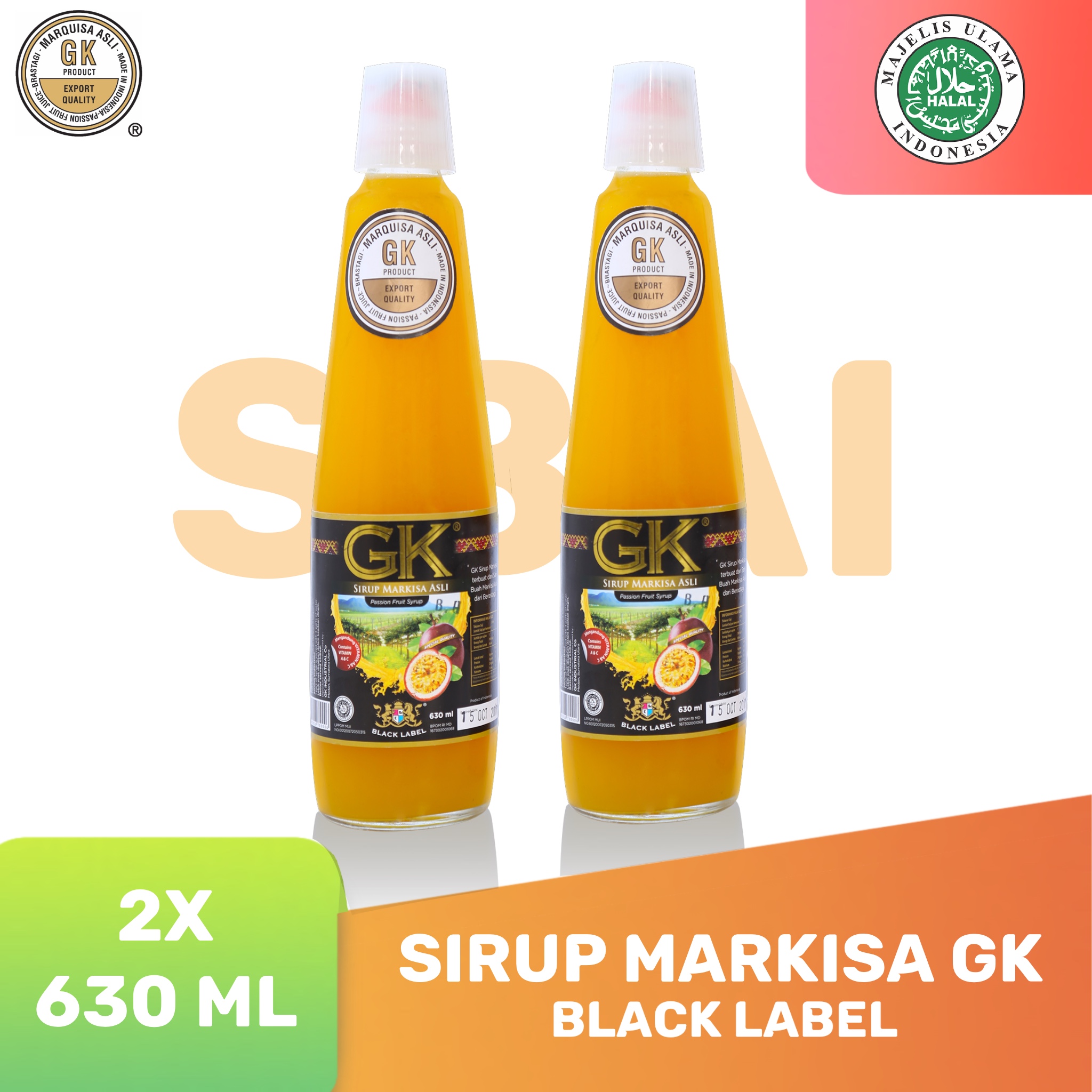 SIrup Markisa GK Black Label 630ml x2 | Lazada Indonesia