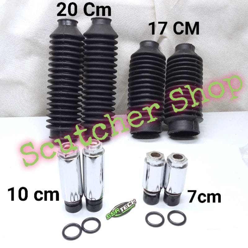 PAKET PENINGGI SHOCK SHOK SOK DEPAN HONDA WIN 100 TINGGI 7 CM 10 CM SET ...