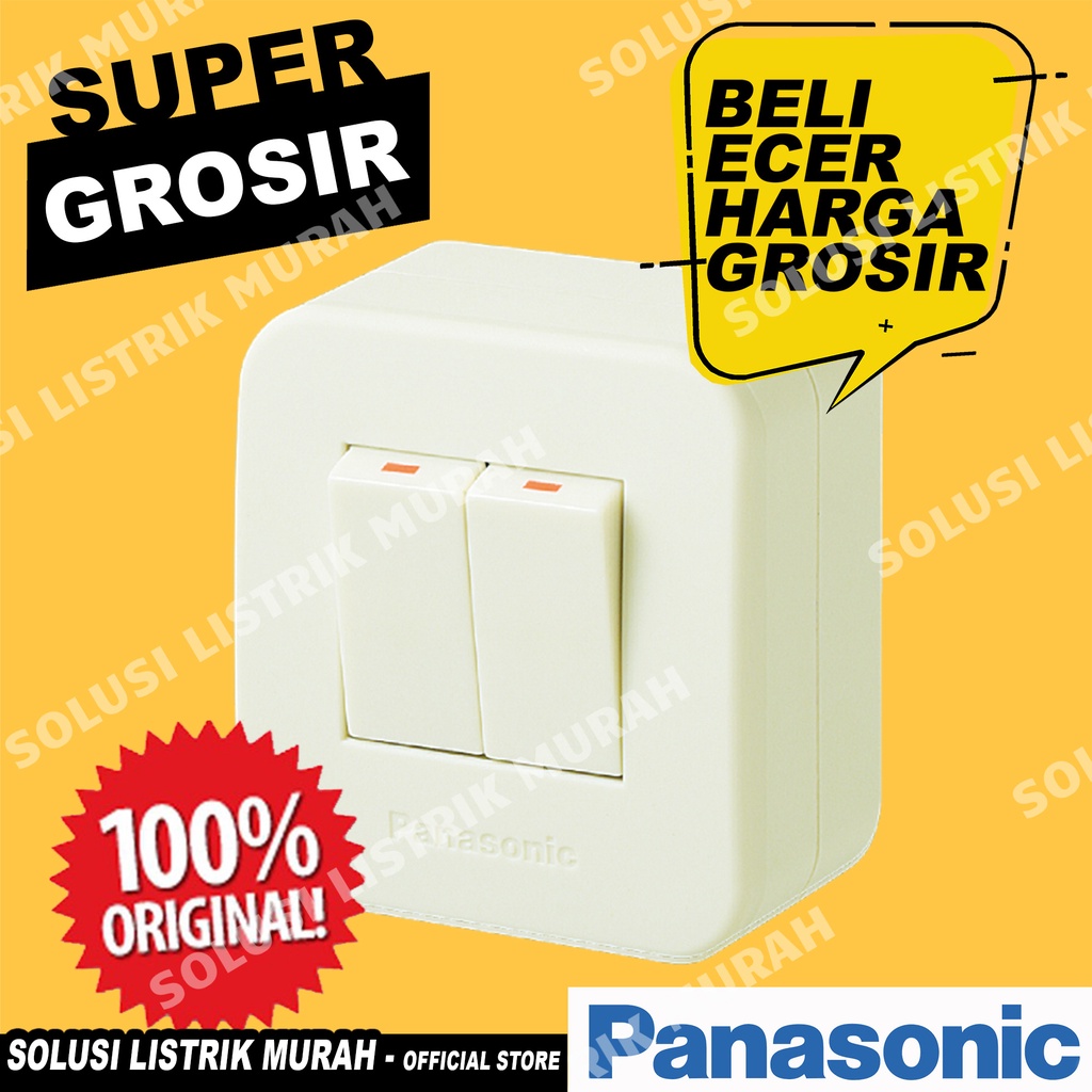 Panasonic Saklar Single Single / Double / Stop Kontak Outbow Switch ...