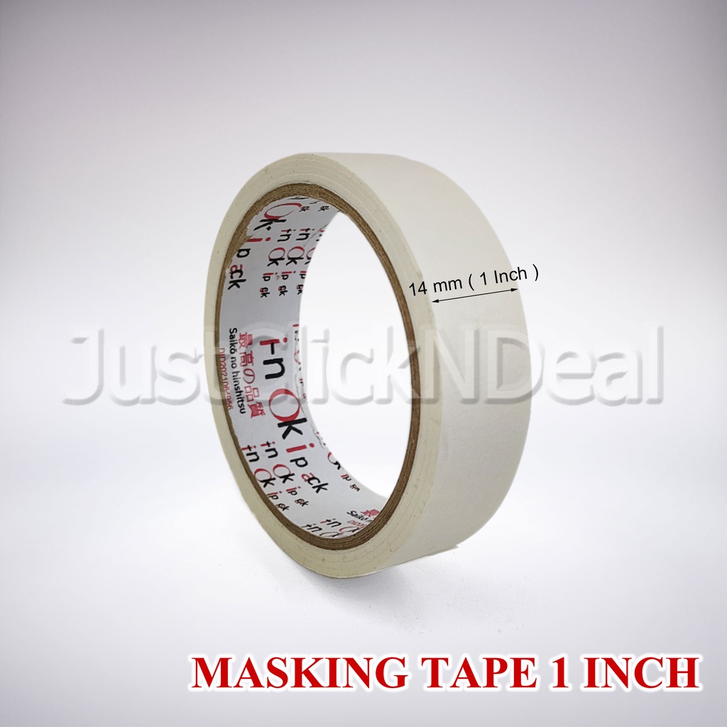 Inoki Lakban Kertas 1 2 Inch Masking Tape | Lazada Indonesia