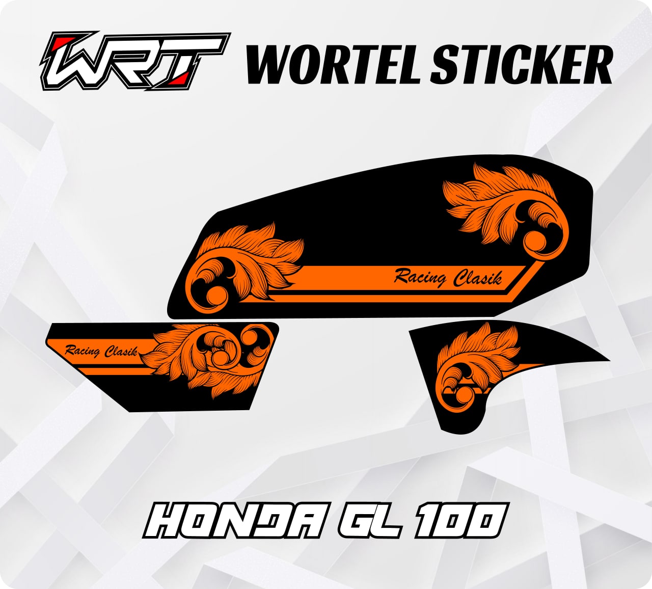 Striping GL100-Stiker Hologram Decal Motor GL 100 Batik Simpel | Lazada ...