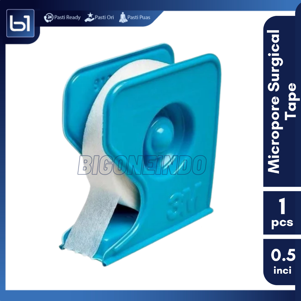 3M Micropore 2 inch 1 inch 0.5 inch, Plester Luka Medis 2 inci 1 inci 1 ...