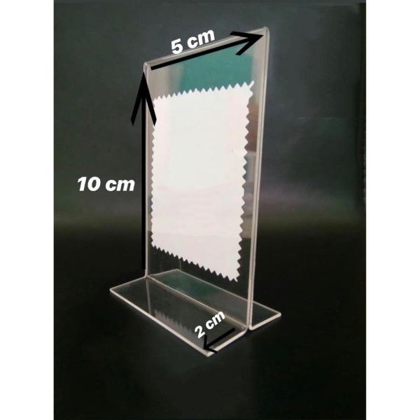 Acrylic 2mm Yang Dapat Disisipi Kertas / Brosur Berukuran 5x10 Dengan ...