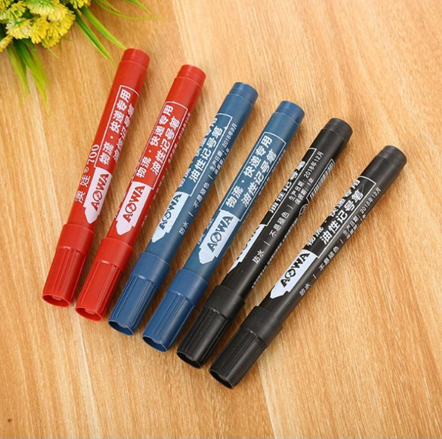 Spidol Whiteboard Hitam Merah Biru Spidol AOWA Permanent Marker ...