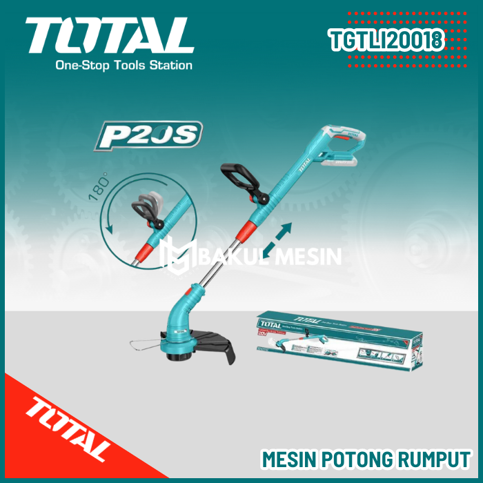TOTAL TGTLI20018 Grass Trimmer Mesin Potong Rumput Baterai | Lazada ...