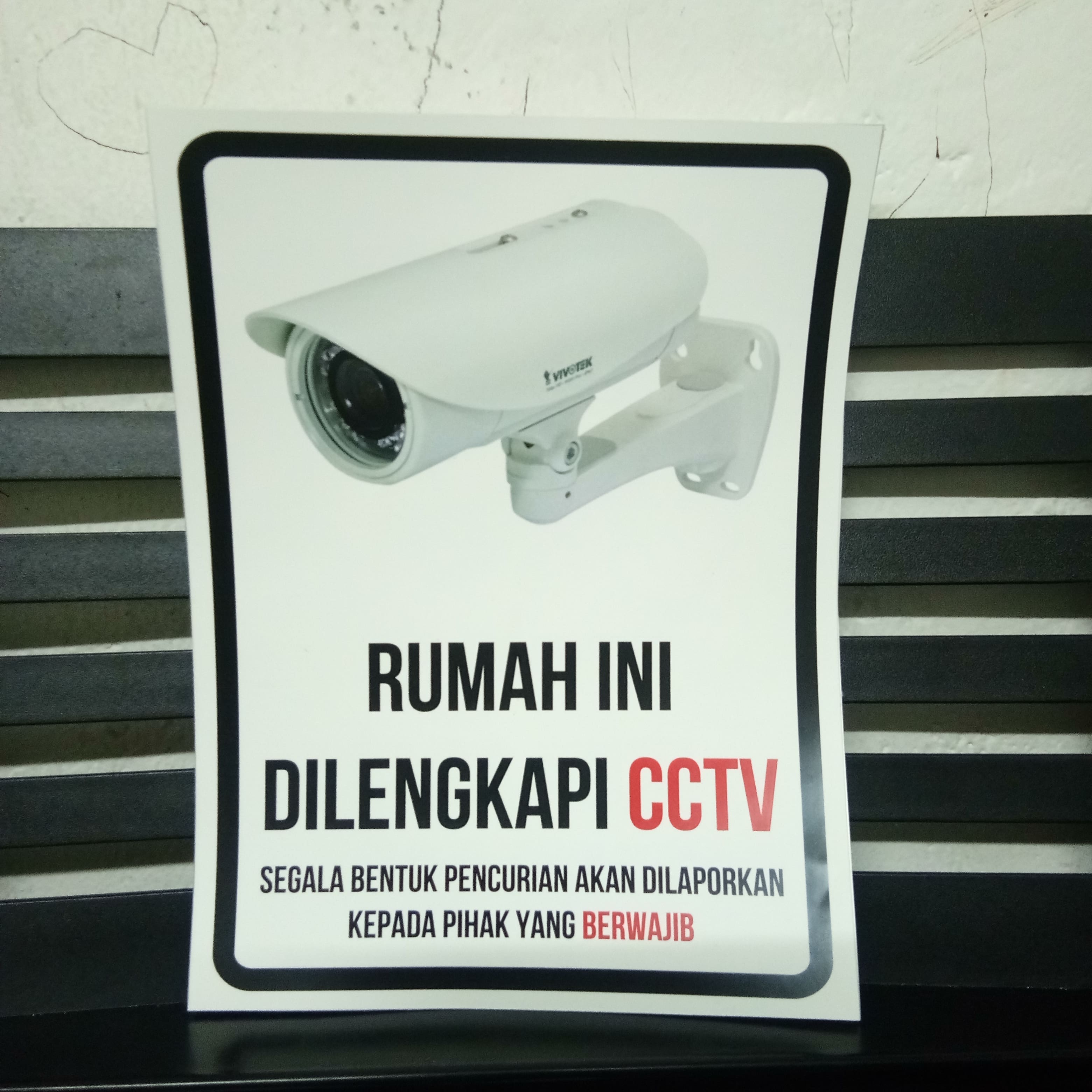 STIKER RUMAH INI DILENGKAPI CCTV - UKURAN 15 X 20cm - BISA COD | Lazada ...