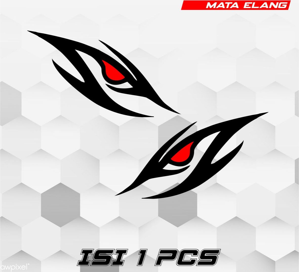 Stiker Lampu Motor Mata Elang Cutting Sticker Anti Air Aksesoris ...