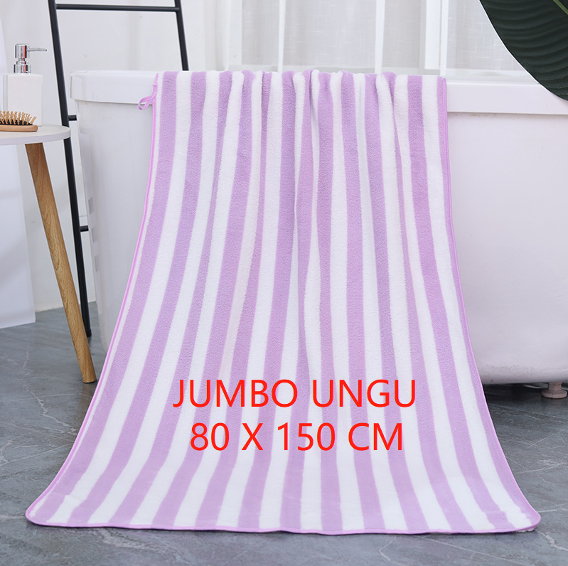 Handuk Mandi Ukuran Jumbo Handuk Dewasa Motif Polos Microfiber 80X150cm ...