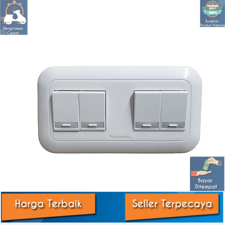 Saklar isi 4 gang panasonic Inbow Tanam / IB Saklar Piano Panasonic ...