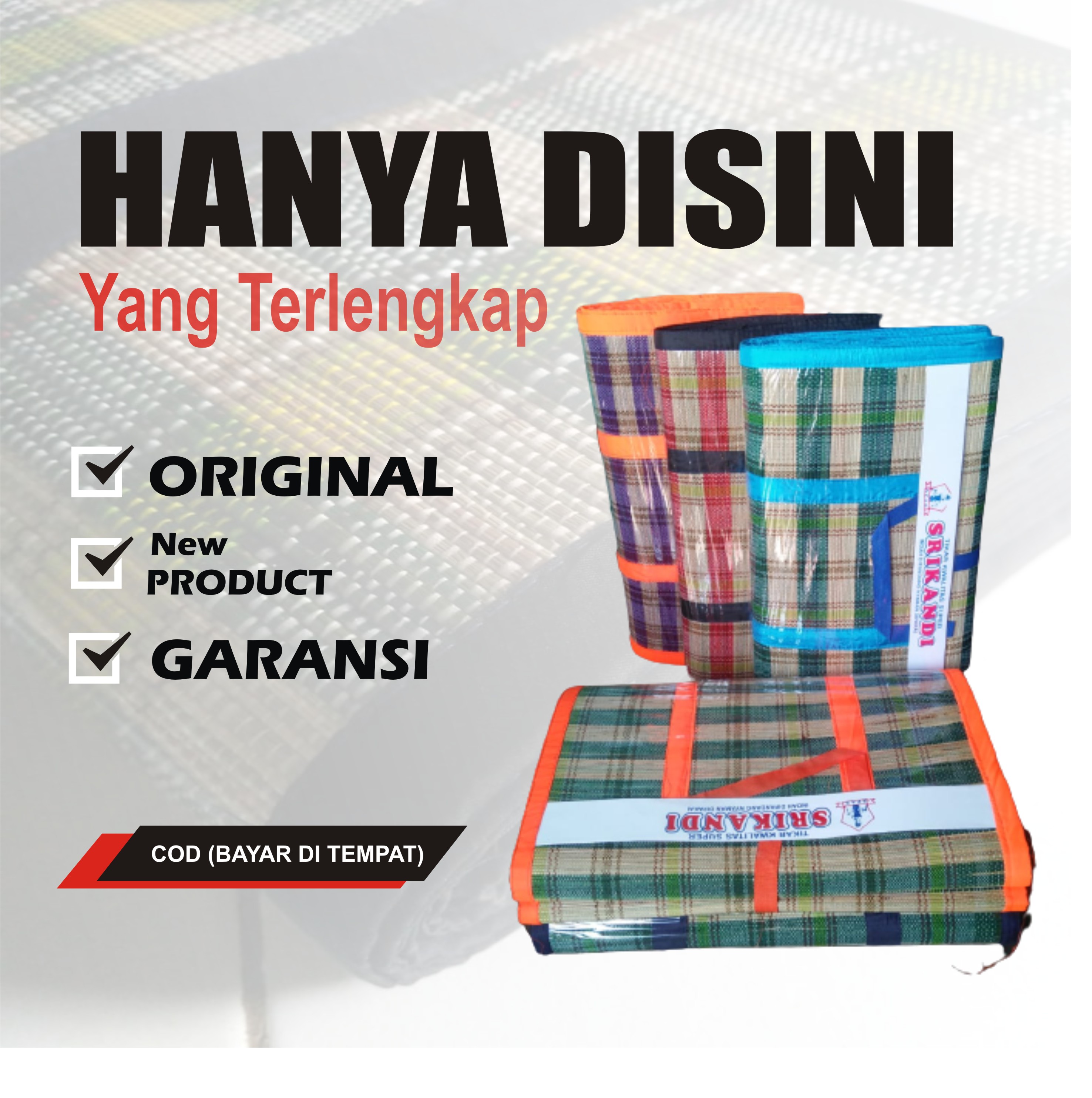 Tikar Lipat Mendong Ukuran Jumbo 300x200 | Lazada Indonesia