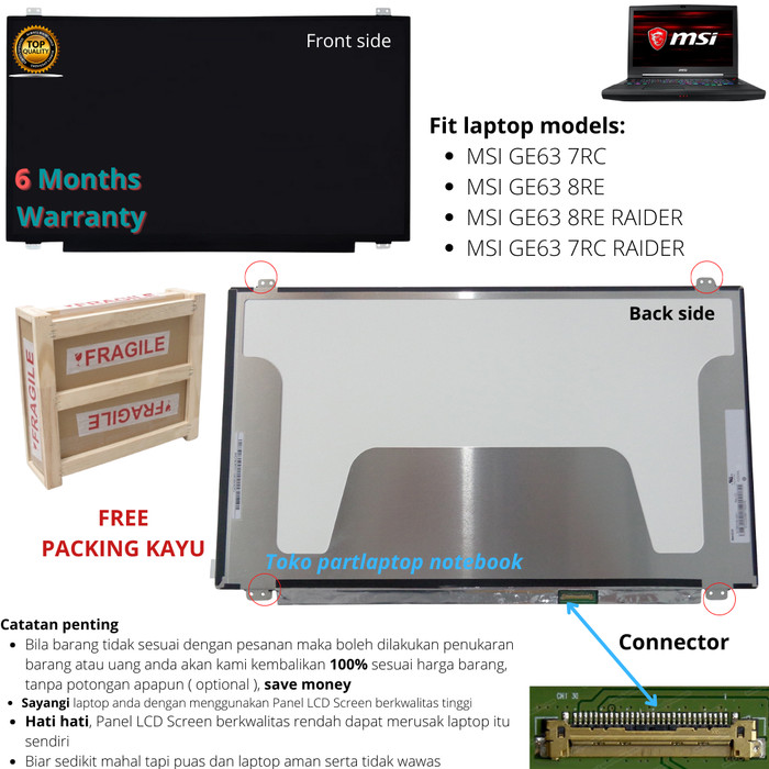LCD MSI GE63 7RC GE63 8RE GE63 8R RAIDER GE63 7RC RAIDER new original ...
