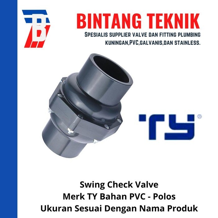 Swing Check Valve / Kleb Tabok PVC 3" inch Merk TY | Lazada Indonesia
