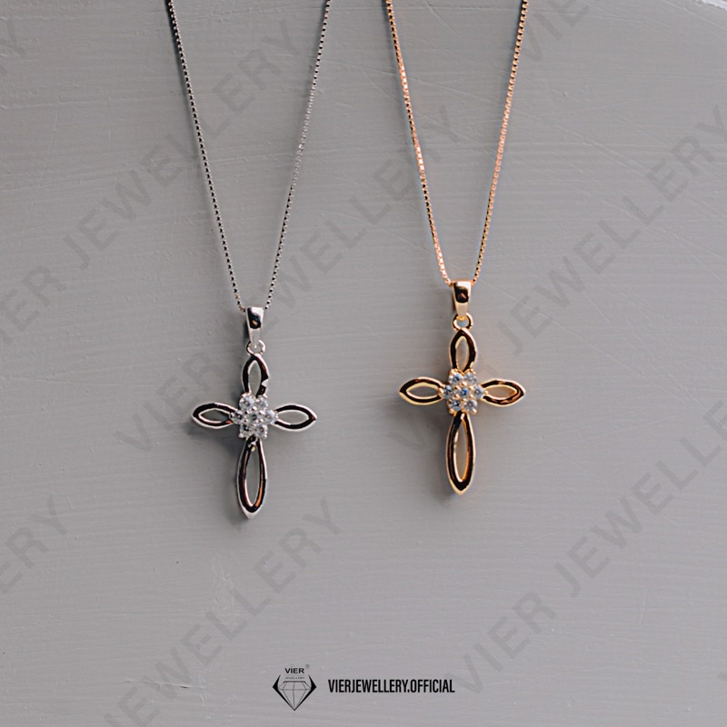 Vier Jewellery Salib Wynn Edition necklace 11295 , kalung salib crystal ...