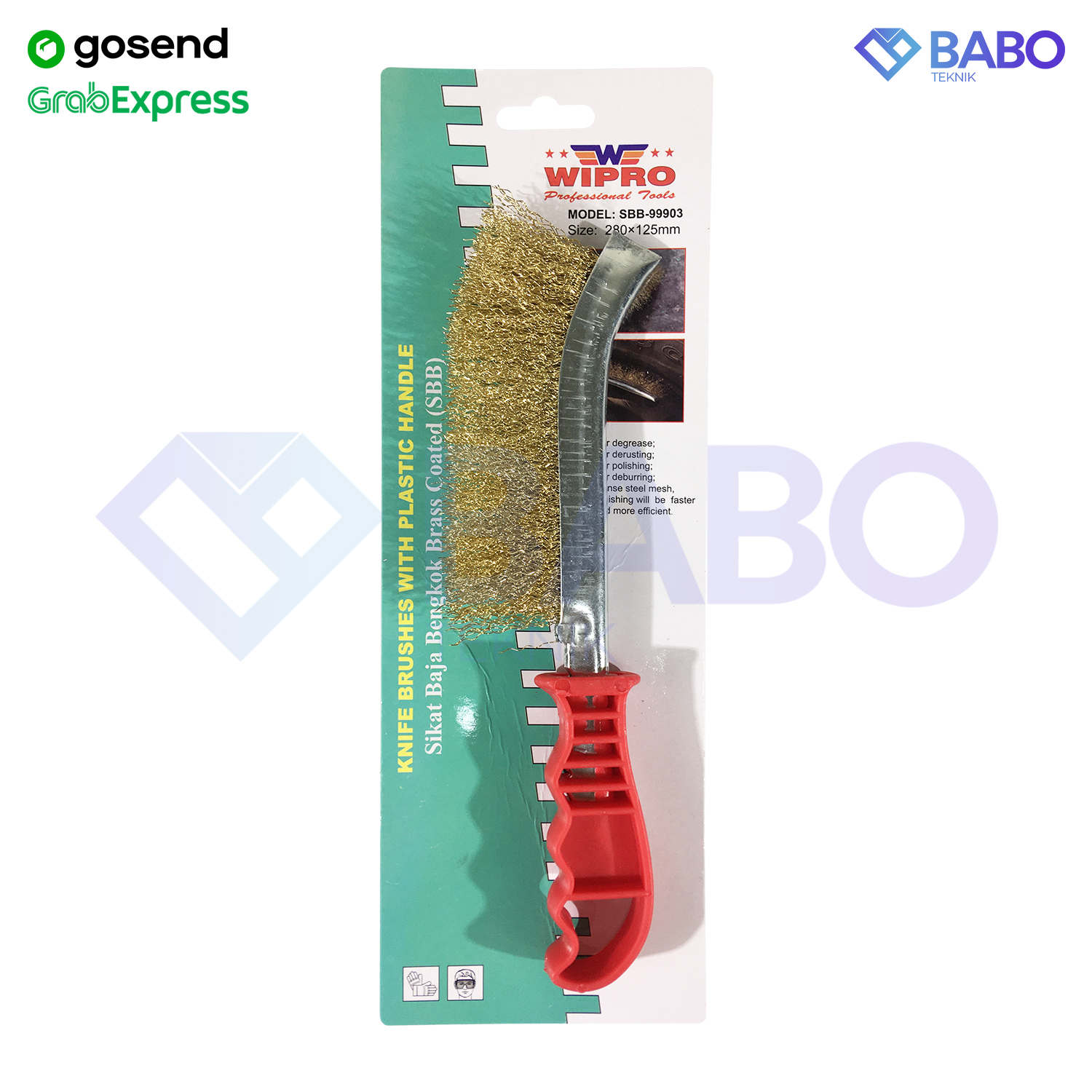 WIPRO SBB-99903 Sikat Kawat Kuningan Model Gagang Sikat Baja Kuningan ...