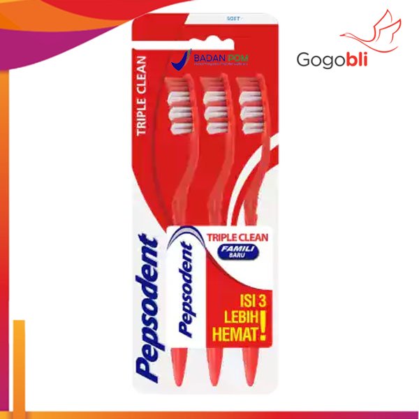 Pepsodent TB Triple Clean Soft MP 3pcs | Lazada Indonesia