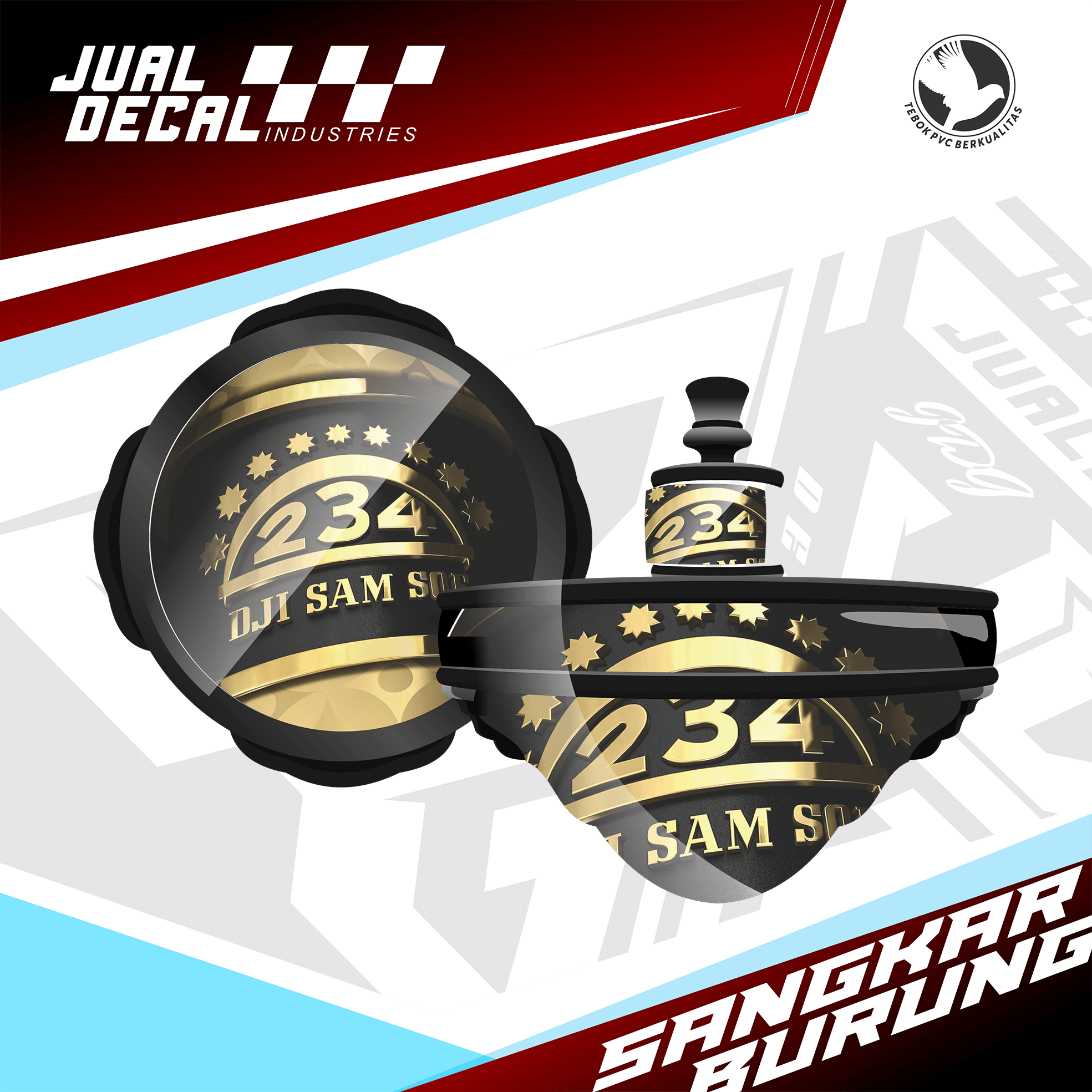 Stiker Tebok Sangkar Lovebird Decal Kandang Batman Bulat Lovebird Bisa ...