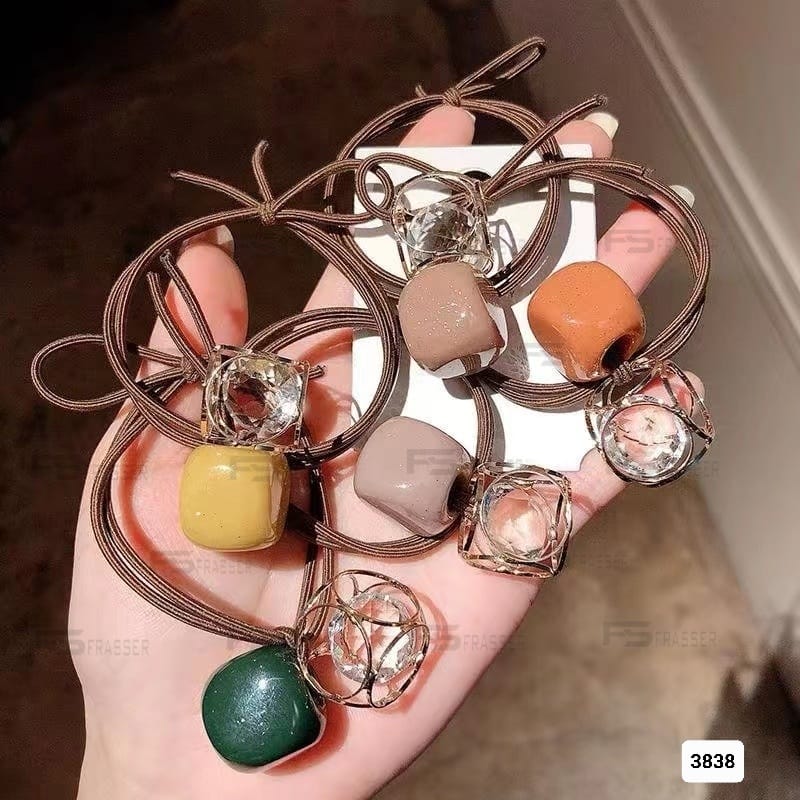 Karet Ikat Rambut Kuncir Korea Karet Simple Elegan 3838 FS-8 Isi 100 ...