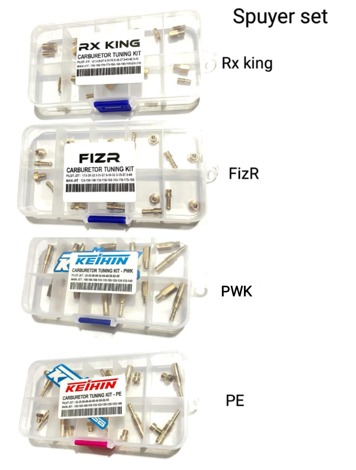 KARBURATOR TUNING KIT SPUYER PILOT JET MAIN JET REPAIR KIT PE PWK PWL ...