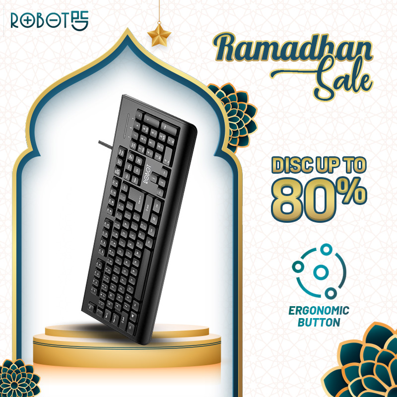 ROBOT Keyboard Berkabel / Portable Mini Office Wired Keyboard RK20 ...