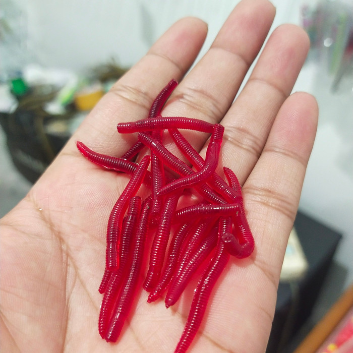 Cacing tanah cacing merah buatan umpan cacing tanah cacing susu ...