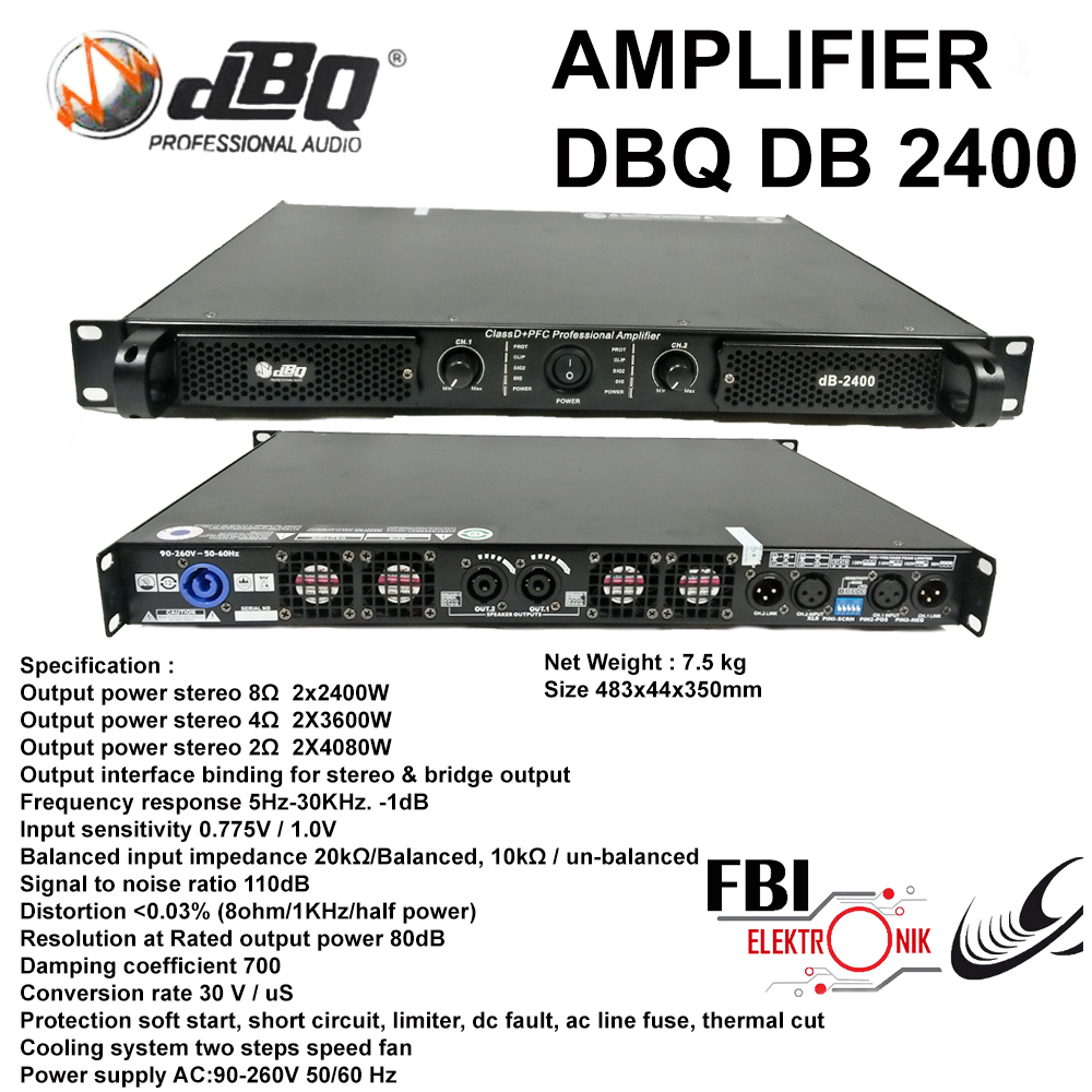 POWER AMPLIFIER DBQ DB 2400 | Lazada Indonesia