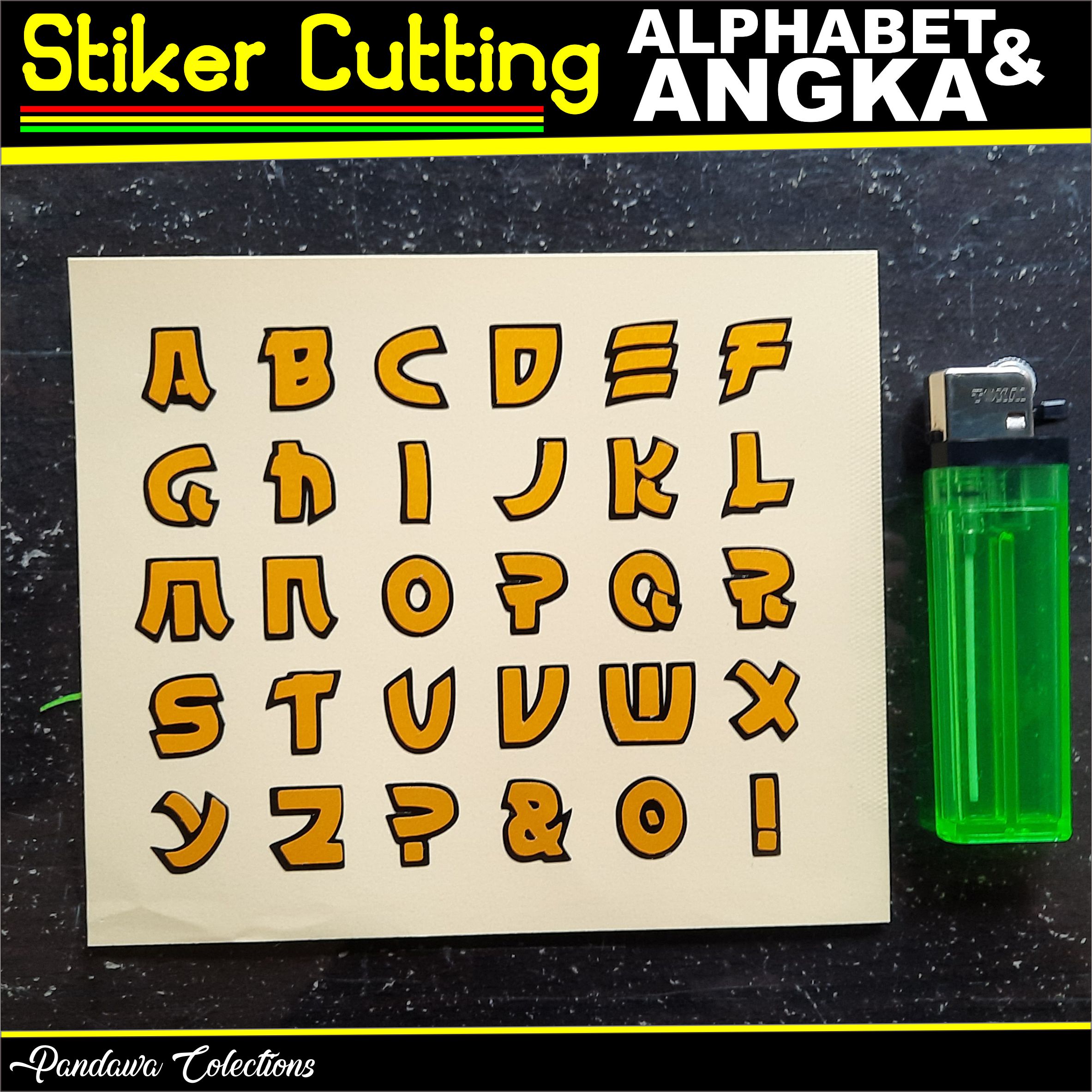 stiker cutting ALPHABET & ANGKA | Lazada Indonesia