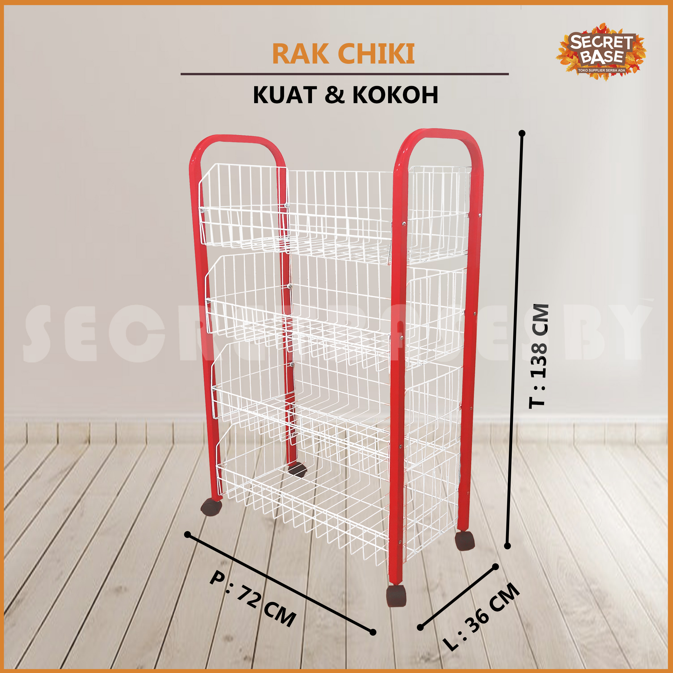 RAK MINIMARKET - Roda / Rak Warung Ciki Serbaguna / Rak Chiki Roda ...