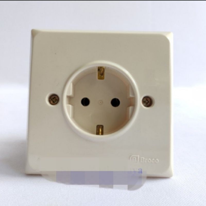 BROCO STOP KONTAK ARDE ALLEGRA WHITE PUTIH CREAM SOCKET OUTLET TANAM ...