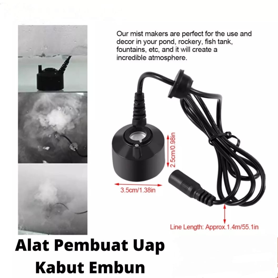 Elink - Alat Pembuat Kabut Mesin Asap Akuarium Mistmaker Humidifier ...