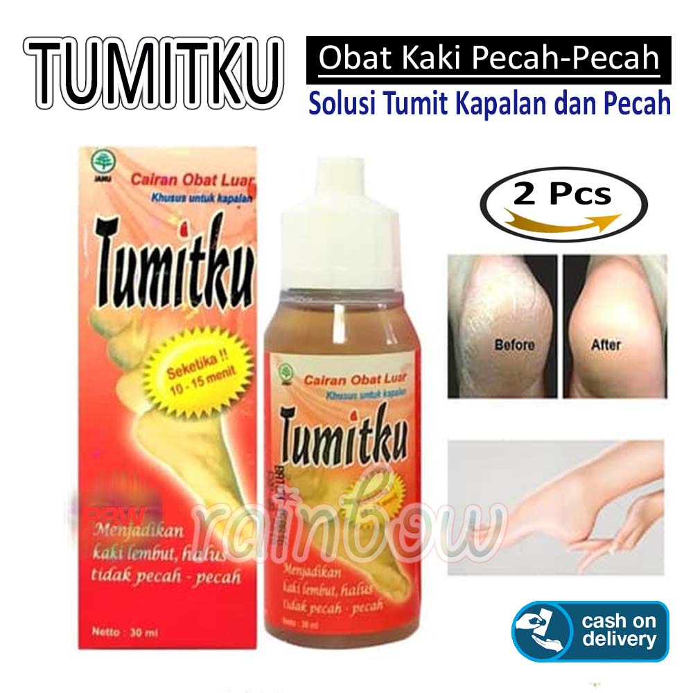 2 PCS rainbow TUMITKU Obat Kaki Pecah - Pecah BPOM 30 ML Solusi Tumit ...