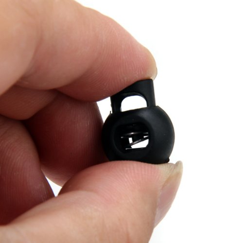 100 x Black Ball Cord Locks Toggles Round Cordlocks - HDAG MALL - ThaiPick
