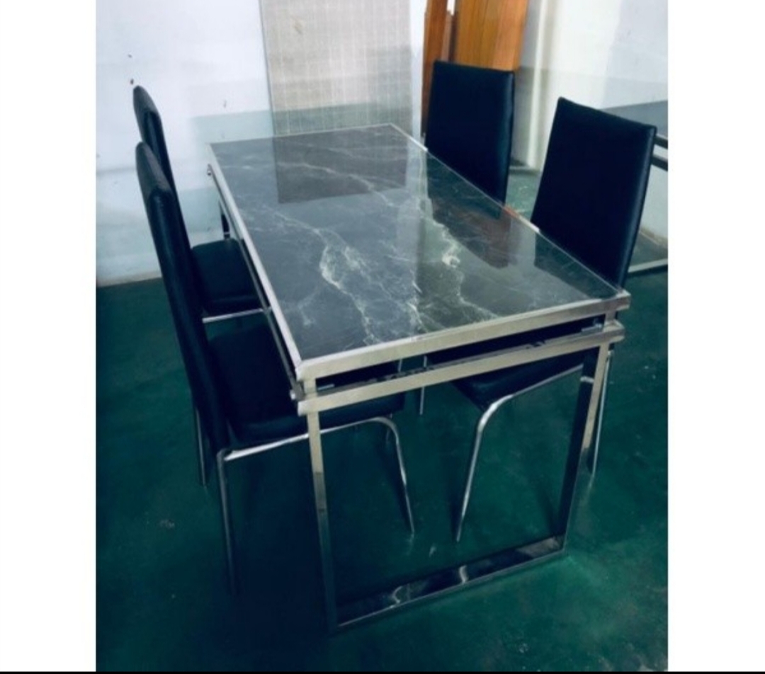 Meja Makan Granit + 4 Kursi | Lazada Indonesia