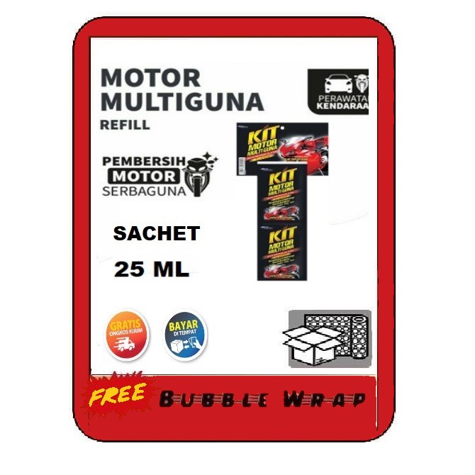 KIT MULTIGUNA SACHET PENGGILAP BODY KIT MOTOR MULTIGUNA SILICONE 25ML ...