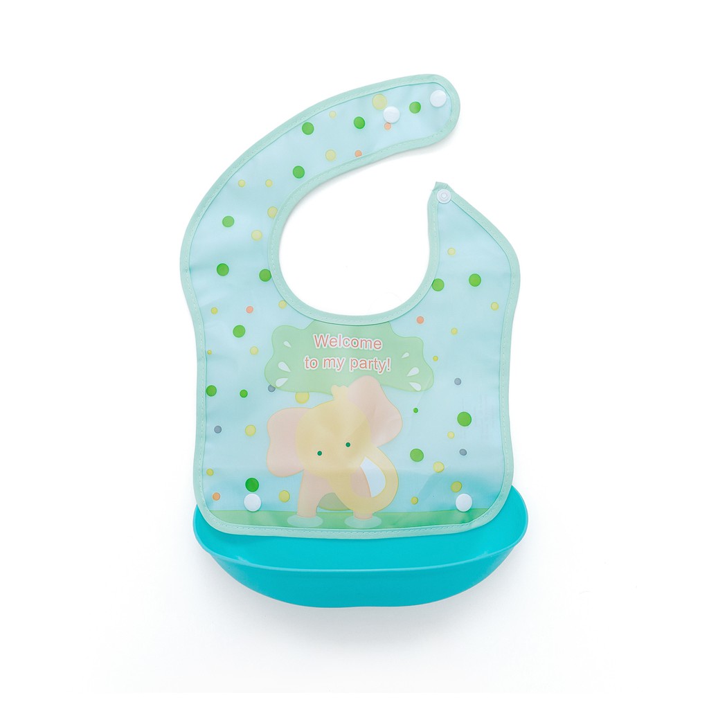 HIPPO LAND BIB / SLABBER SILIKON PLASTIK / CELEMEK MAKAN BAYI ANTI AIR ...