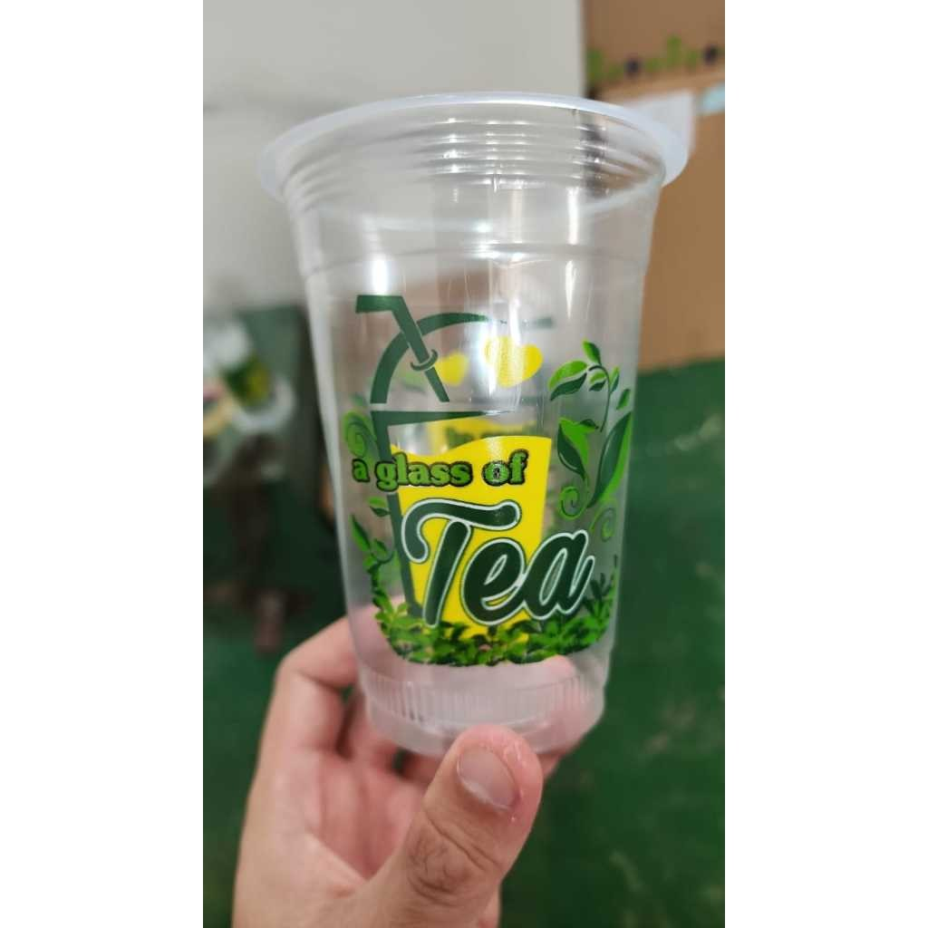 GELAS ES TEA / CUP TEH MANIS / GELAS A CUP OF TEA UKURAN 22OZ & 16OZ ...