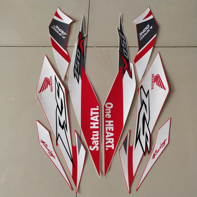 (ORI) striping sonic 150 r sonic RS 2018 2019 hitam list merah body ...