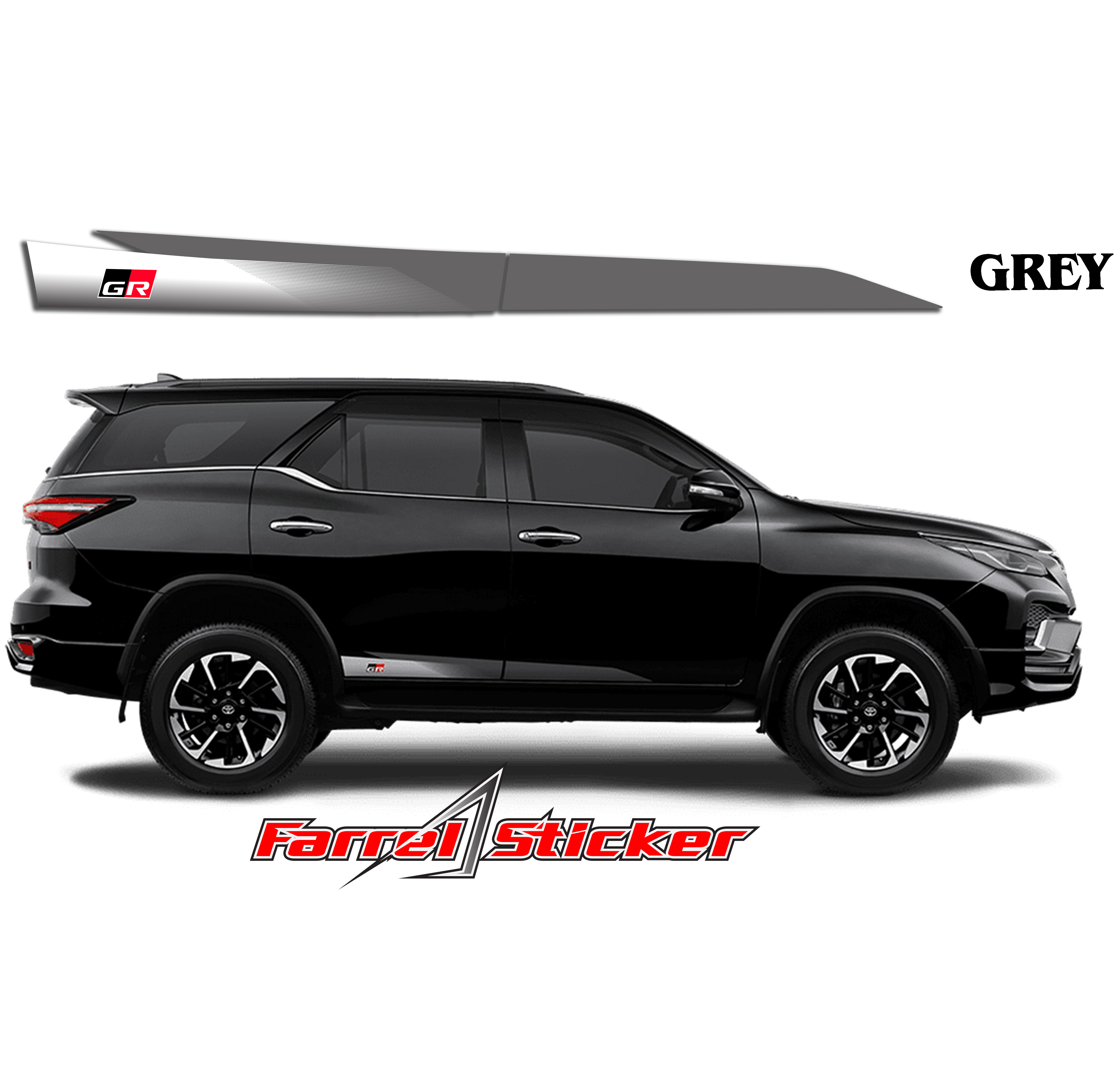 Stiker FORTUNER sticker STRIPING GR SPORT | Lazada Indonesia
