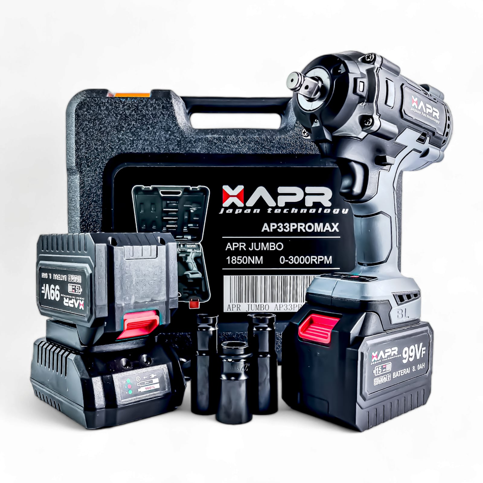 APR BOR IMPACT WRENCH AP80 XTRA JUMBO 3000NM PEMBUKA BAUT BAN RODA TRUK ...